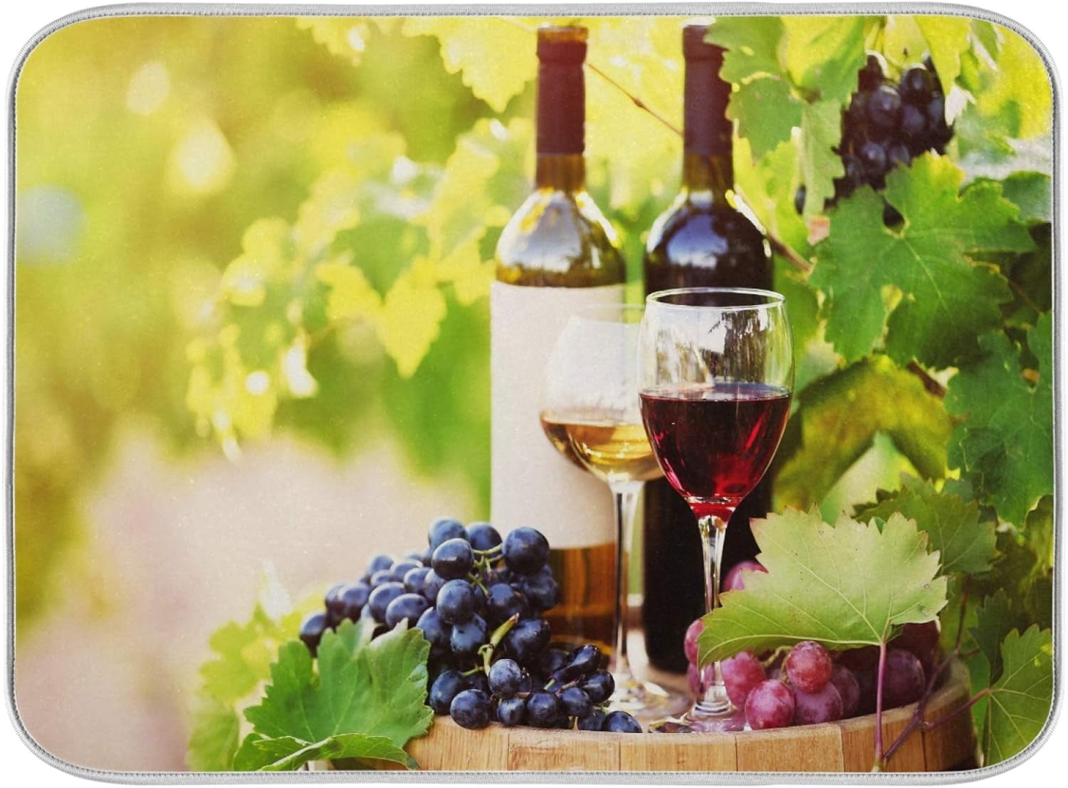 SKYSONIC Absorbent, Reversible Microfiber Dish Drying Mat for Kitchen ...