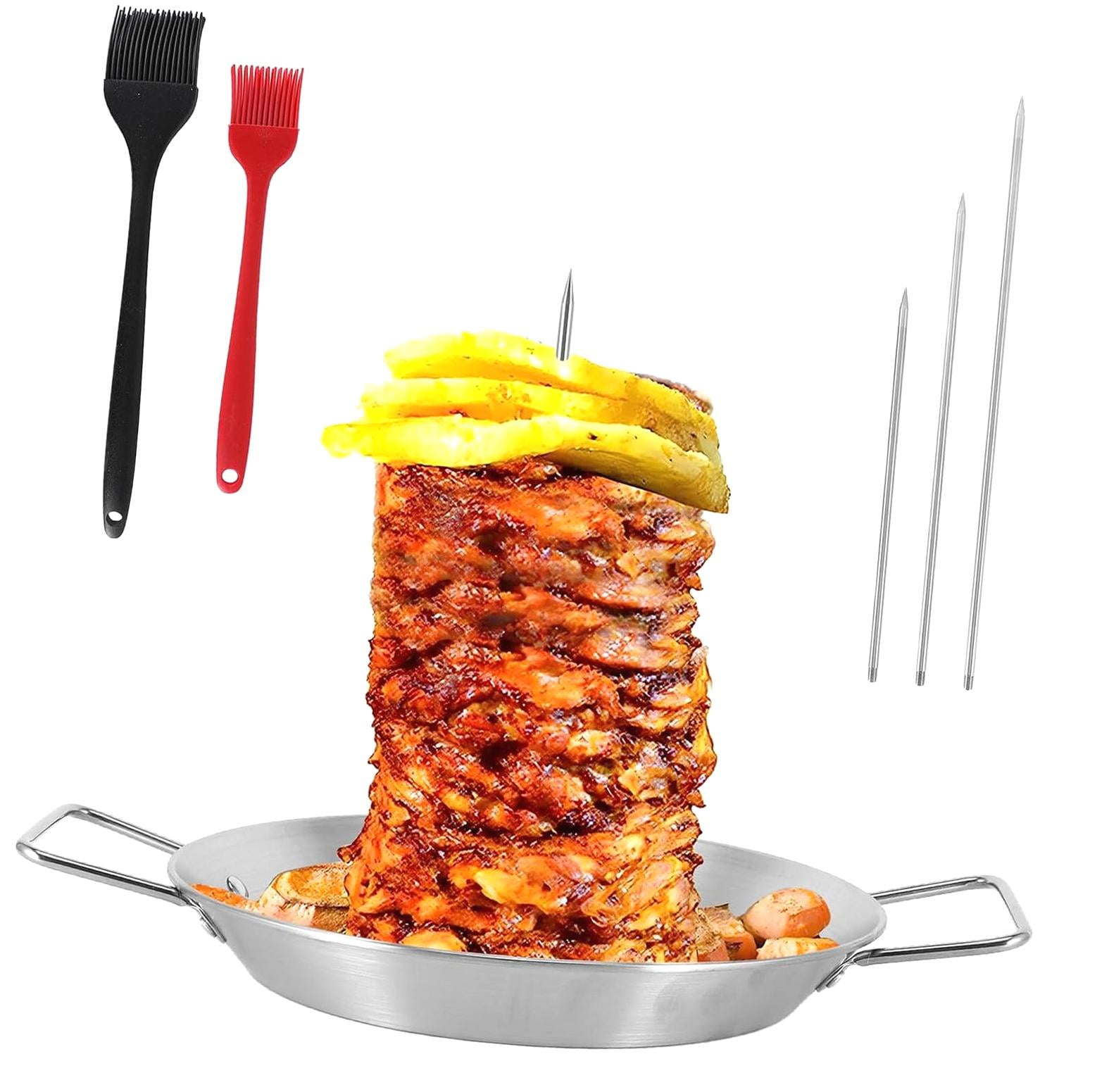 SKYSONIC Al Pastor Skewer for Grilling, 10 Inch Steel Vertical Skewer ...