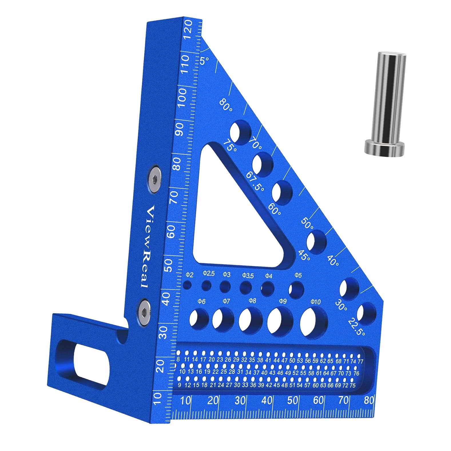 SKYSONIC Aluminum Carpenter Square with 3D Multi-Angle Layout Measuring ...