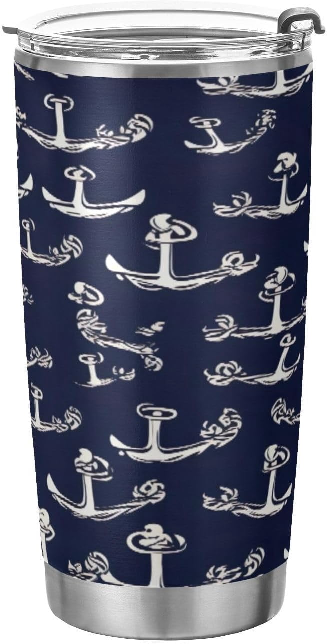 SKYSONIC Anchors Tumbler Stainless Steel Double Wall Vacuum Reusable ...