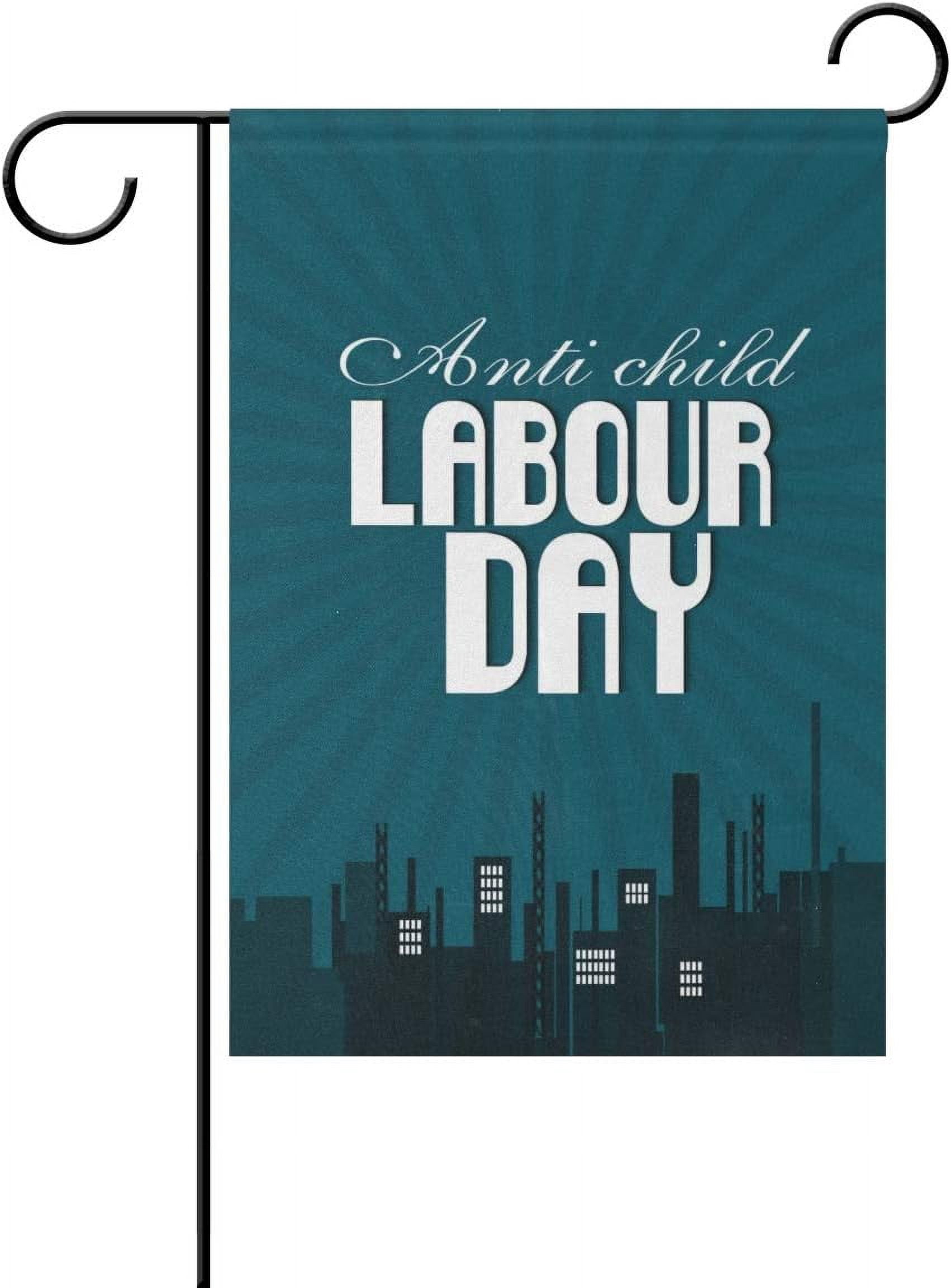 SKYSONIC Anti Child Labour Day Double-Sided Printed Garden House Sports ...