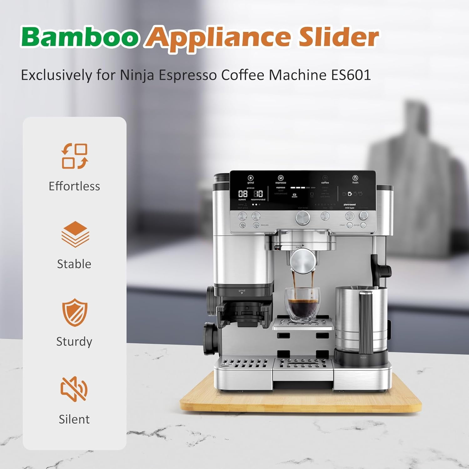 SKYSONIC Appliance Slider for Machine ES601, Coffee Maker Sliding Tray ...