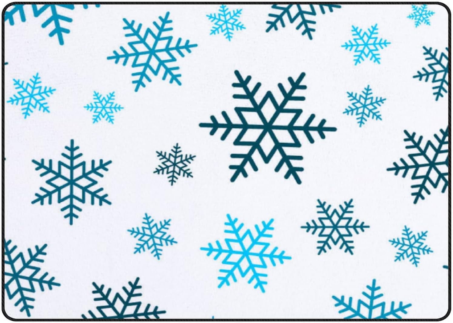 SKYSONIC Area Rug Beautiful Snowflake on White Nursery Rug Floor Mat ...