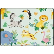 nuLOOM Kinder Safari Friends Wool Area Rug, 8' x 10', Green - Walmart.com