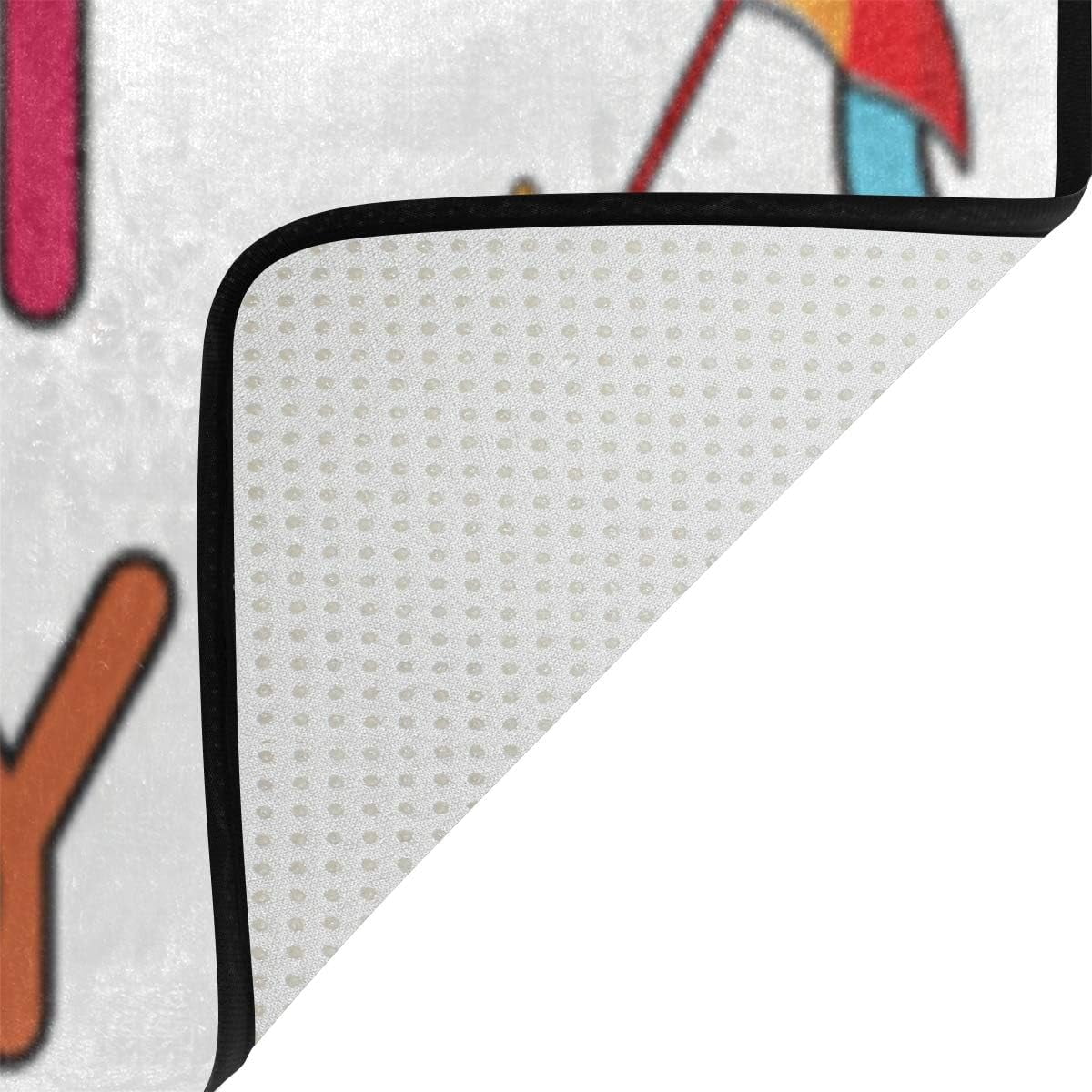 SKYSONIC Area Rug Pad Alphabet Letters Nursery Rugs Floor Mat for Kids ...