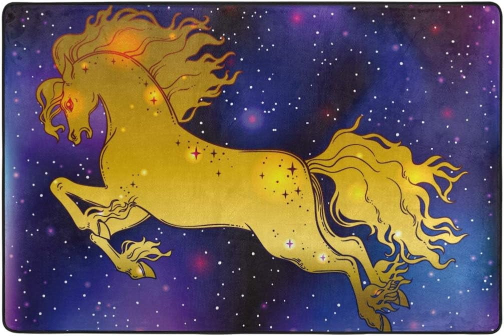 SKYSONIC Area Rug Pad Beautiful Horse On Universe Nursery Rugs Floor ...