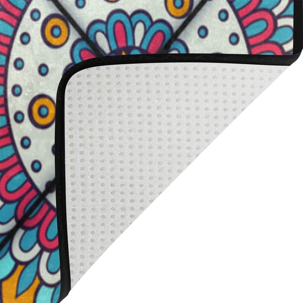 SKYSONIC Area Rug Pad Ottoman Motifs Nursery Rugs Floor Mat for Kids ...