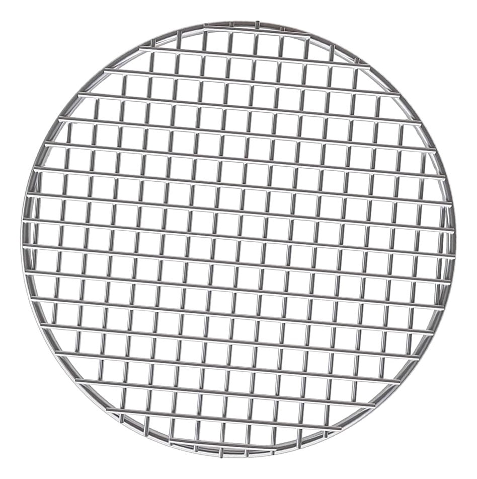 SKYSONIC BBQ Steel Grate 12 Inches Round Cooking Grate Carbon Steel Baking Net Grill Pan Grate ...