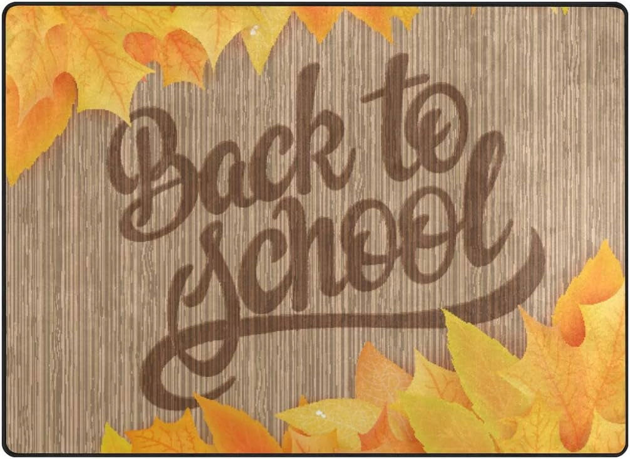 SKYSONIC Back to School Lettering Lightweight Carpet Mats Area Soft ...