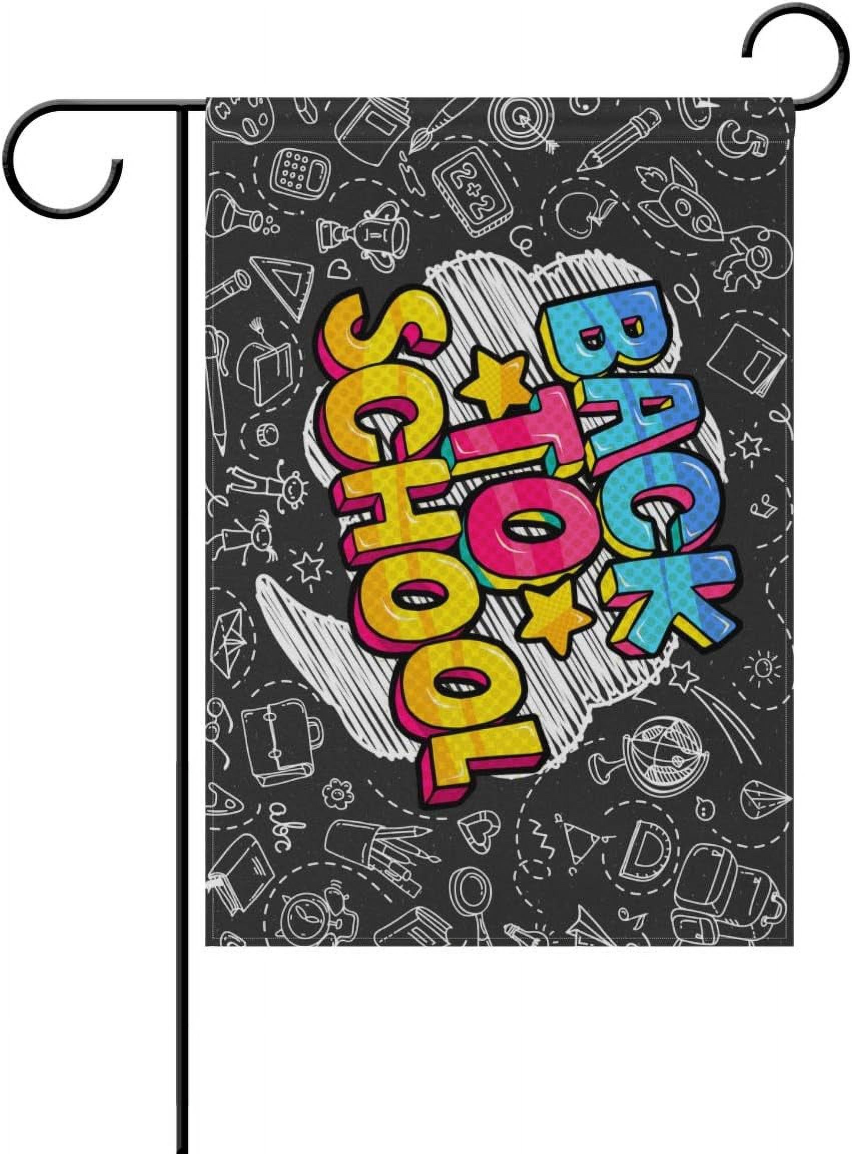 SKYSONIC Back to School Pop Art Double-Sided Printed Garden House ...