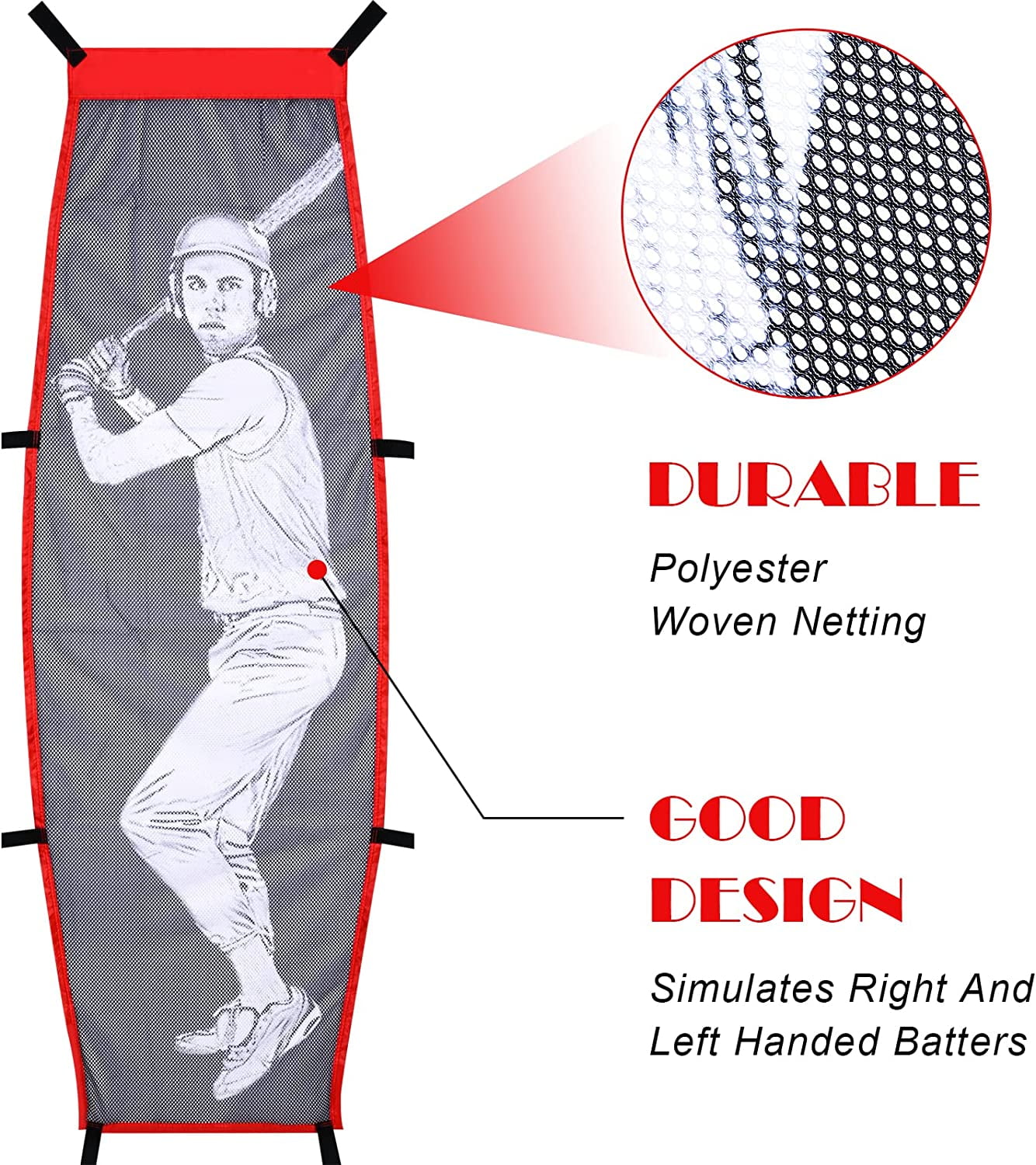 SKYSONIC Baseball Softball Pitching Target Dummy Batter Strike Zone Net ...
