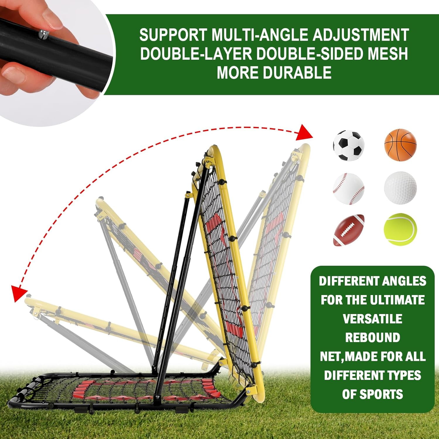 SKYSONIC Baseball and Softball Rebound Net, Multi-Sport Training ...