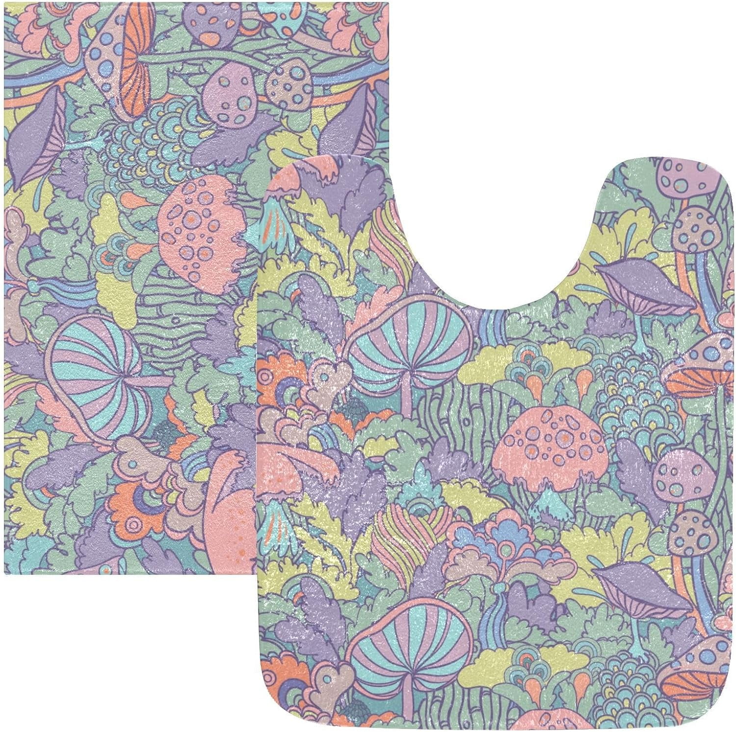 SKYSONIC Bath Mats Toiletry Mat, Fluffy Plush Absorbent Bath Rugs ...