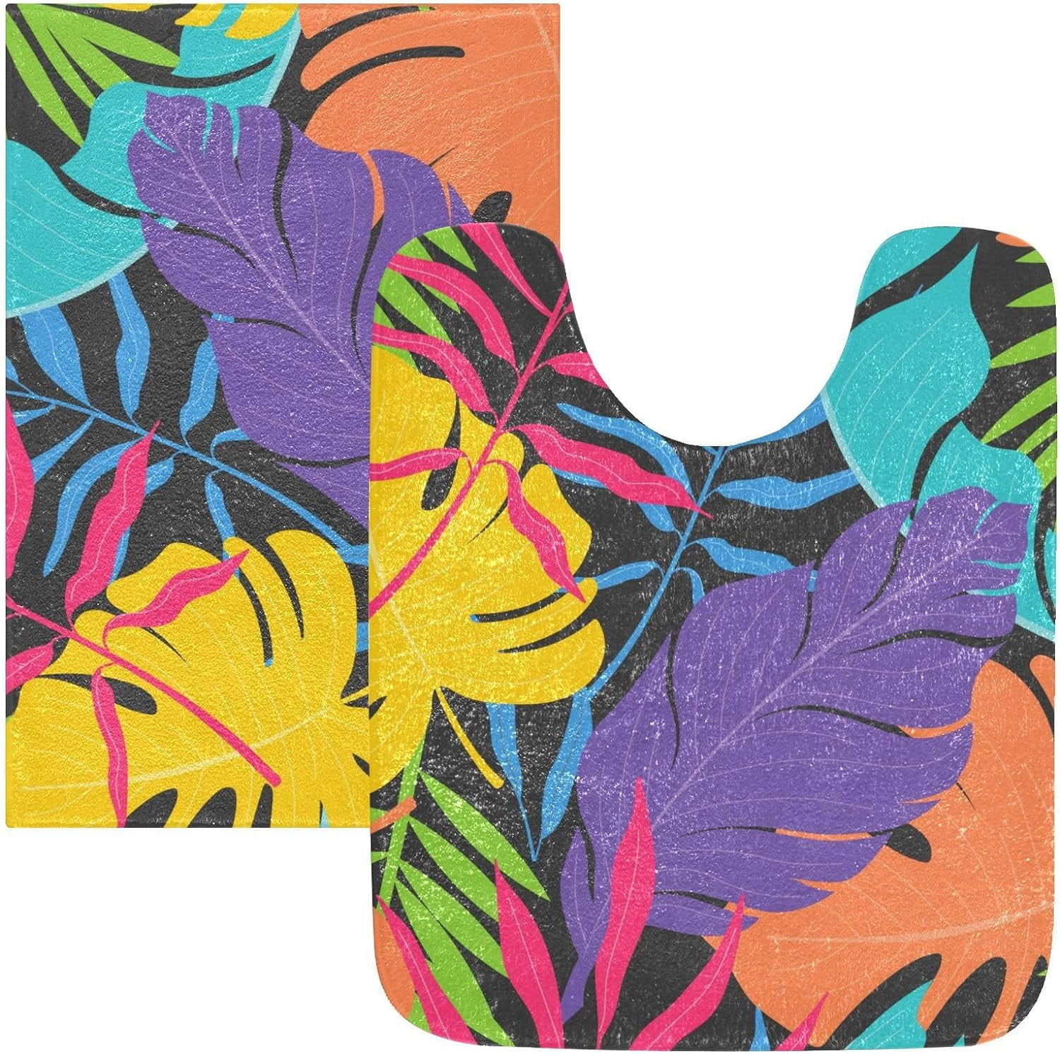 SKYSONIC Bath Mats Toiletry Mat, Fluffy Plush Absorbent Bath Rugs ...