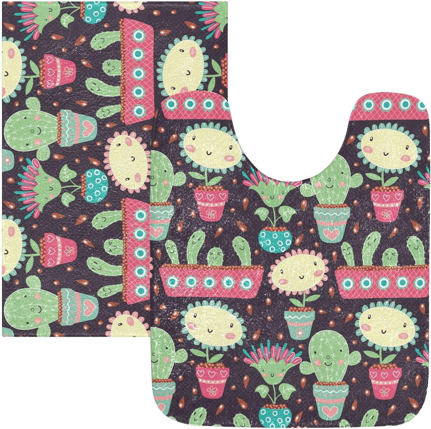 SKYSONIC Bath Mats Toiletry Mat, Fluffy Plush Absorbent Bath Rugs ...