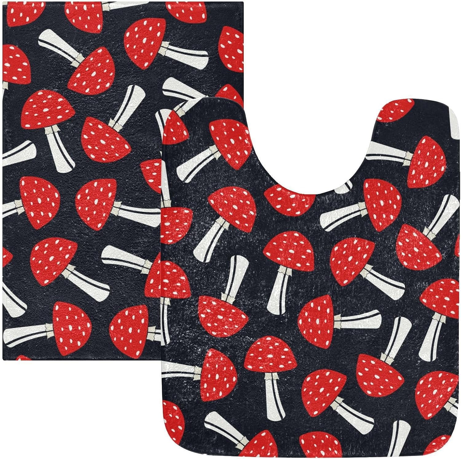 SKYSONIC Bath Mats Toiletry Mat, Fluffy Plush Absorbent Bath Rugs ...