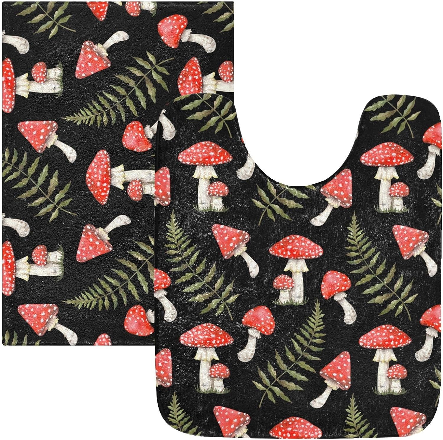 SKYSONIC Bath Mats Toiletry Mat, Fluffy Plush Absorbent Bath Rugs ...