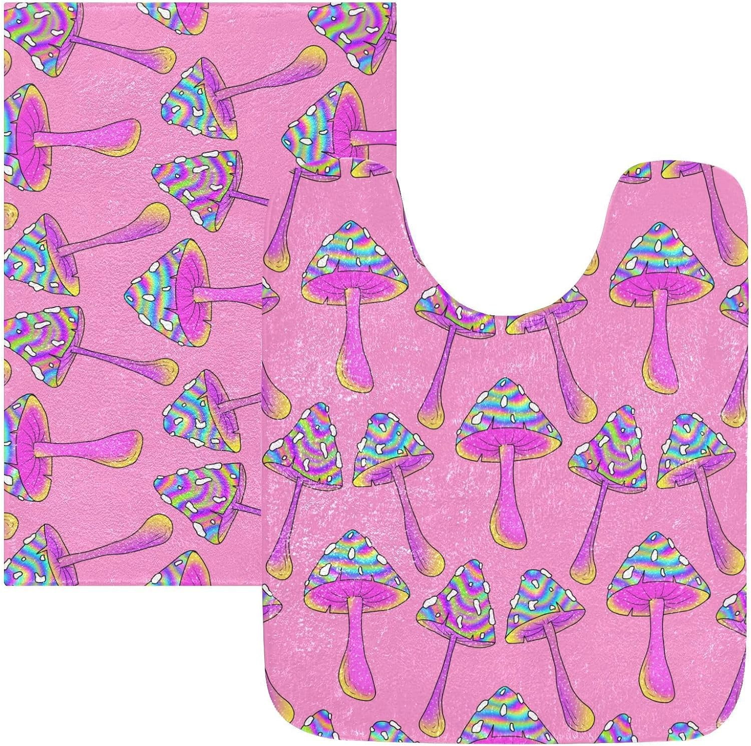 SKYSONIC Bath Mats Toiletry Mat, Fluffy Plush Absorbent Bath Rugs ...