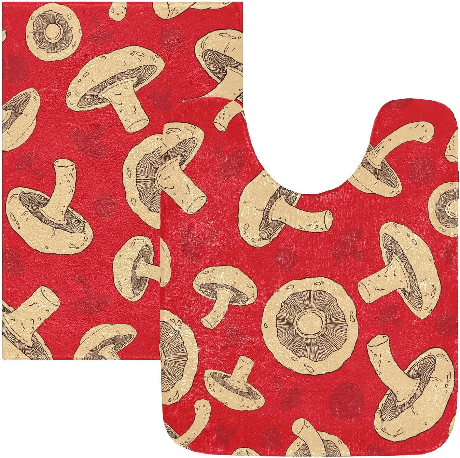 SKYSONIC Bath Mats Toiletry Mat, Fluffy Plush Absorbent Bath Rugs ...