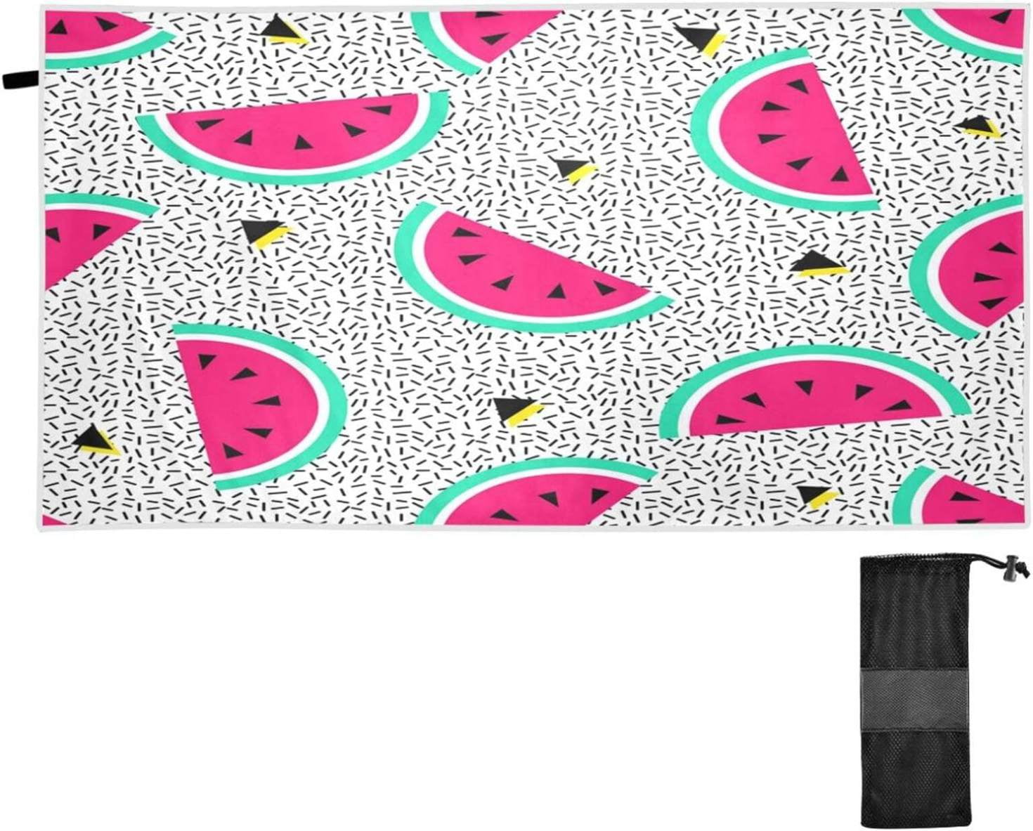 SKYSONIC Beach Towels 30"x60", Geometric Watermelons Camping Towels ...