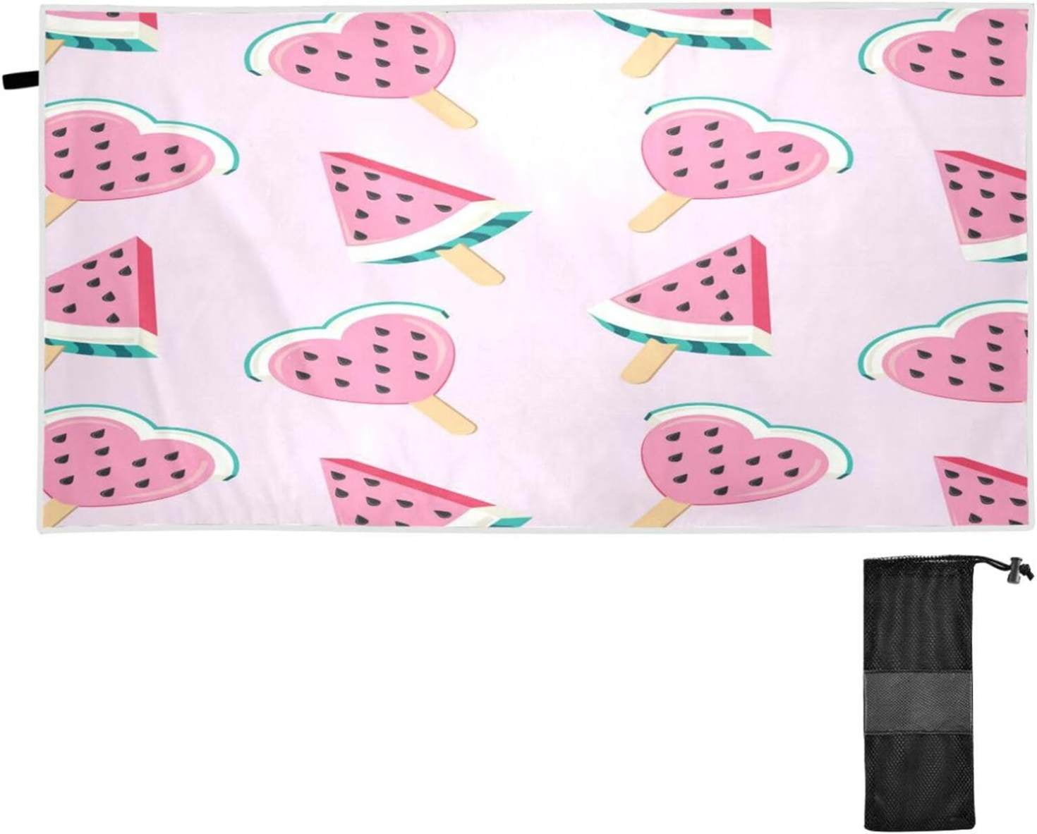 SKYSONIC Beach Towels 30"x60", Juicy Watermelon Camping Towels Tropical ...