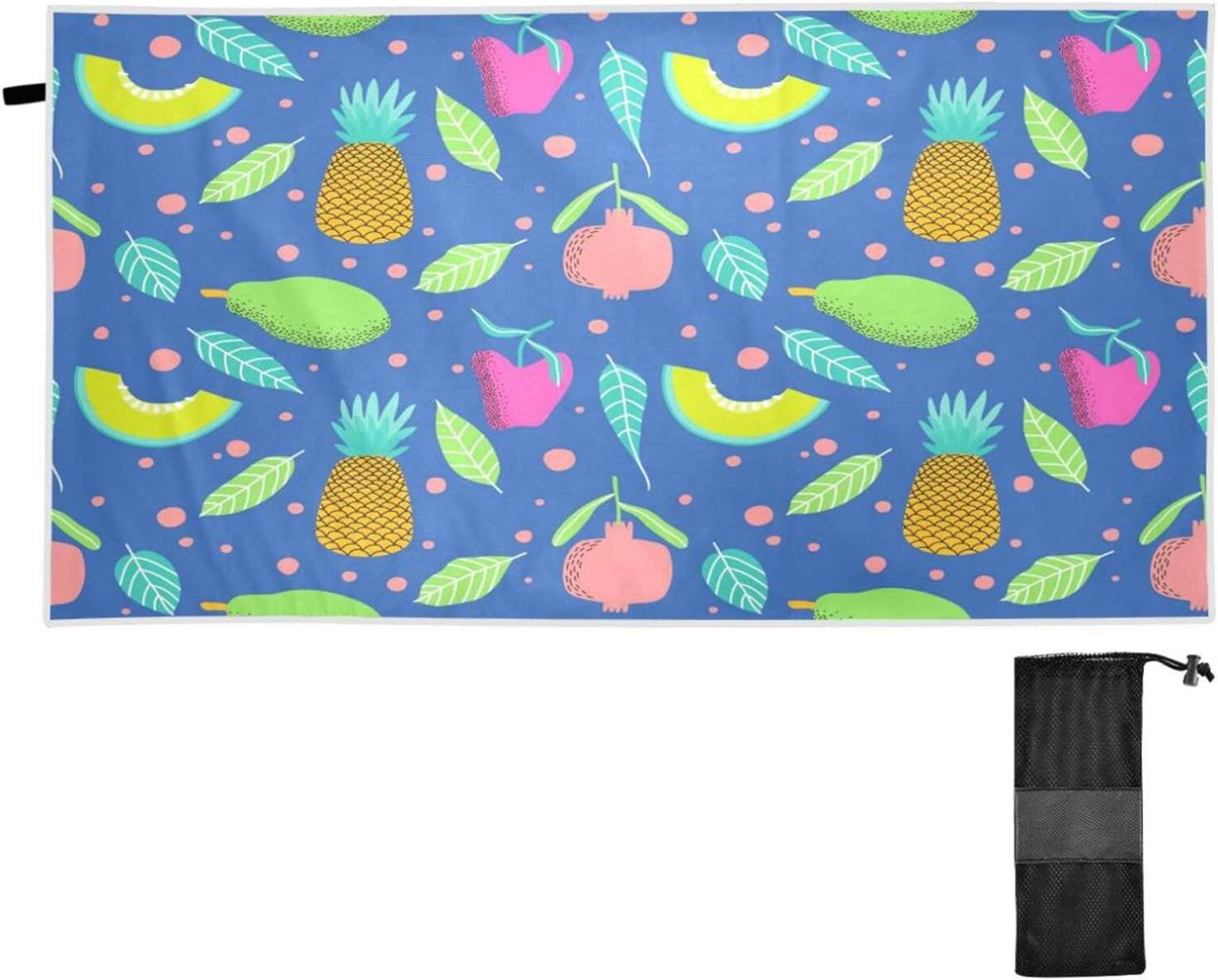 SKYSONIC Beach Towels 30"x60", Summer Fruit Pineapple Avocado Camping ...
