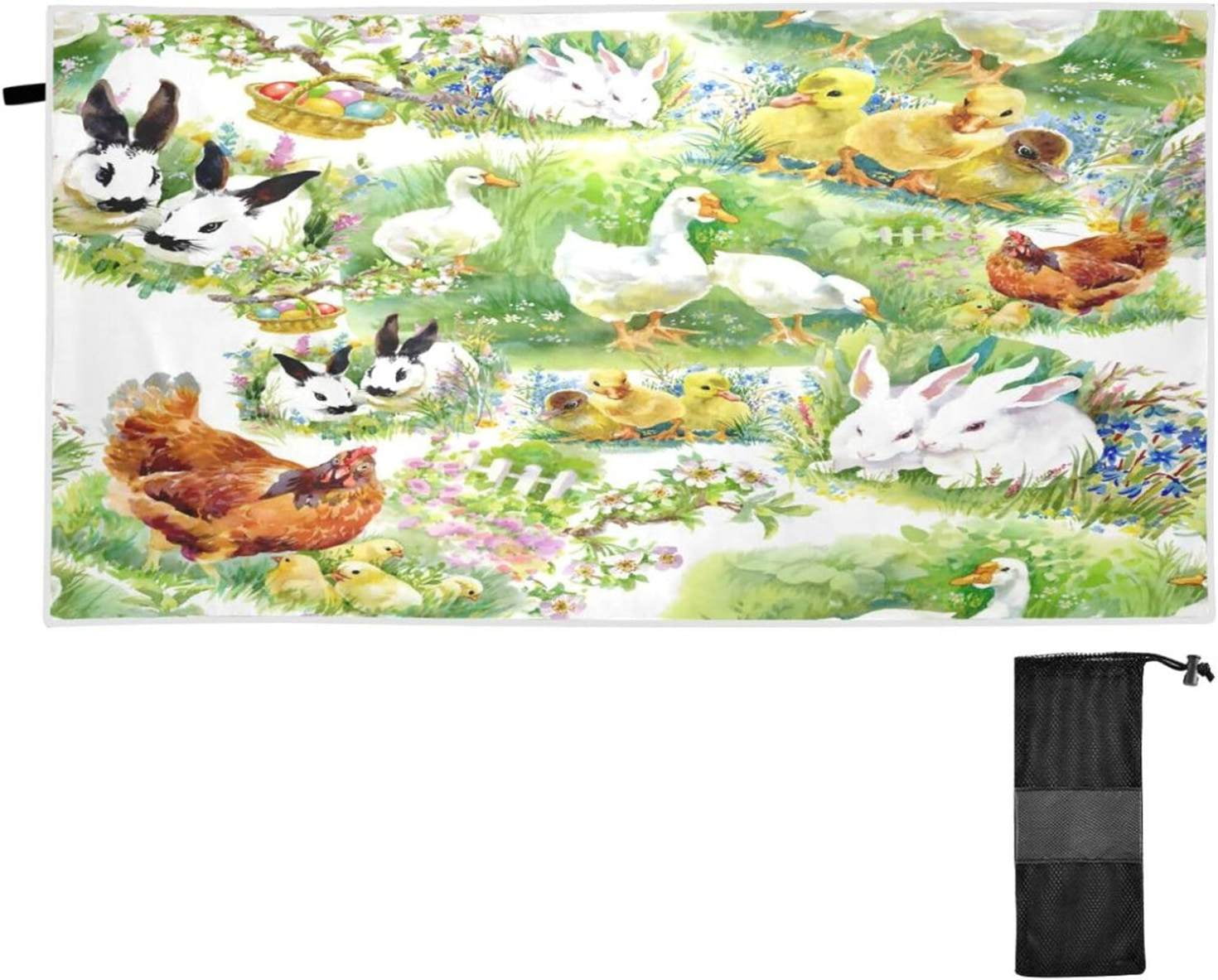 SKYSONIC Beach Towels 30"x60", Watercolor Duck Camping Towels Animal ...