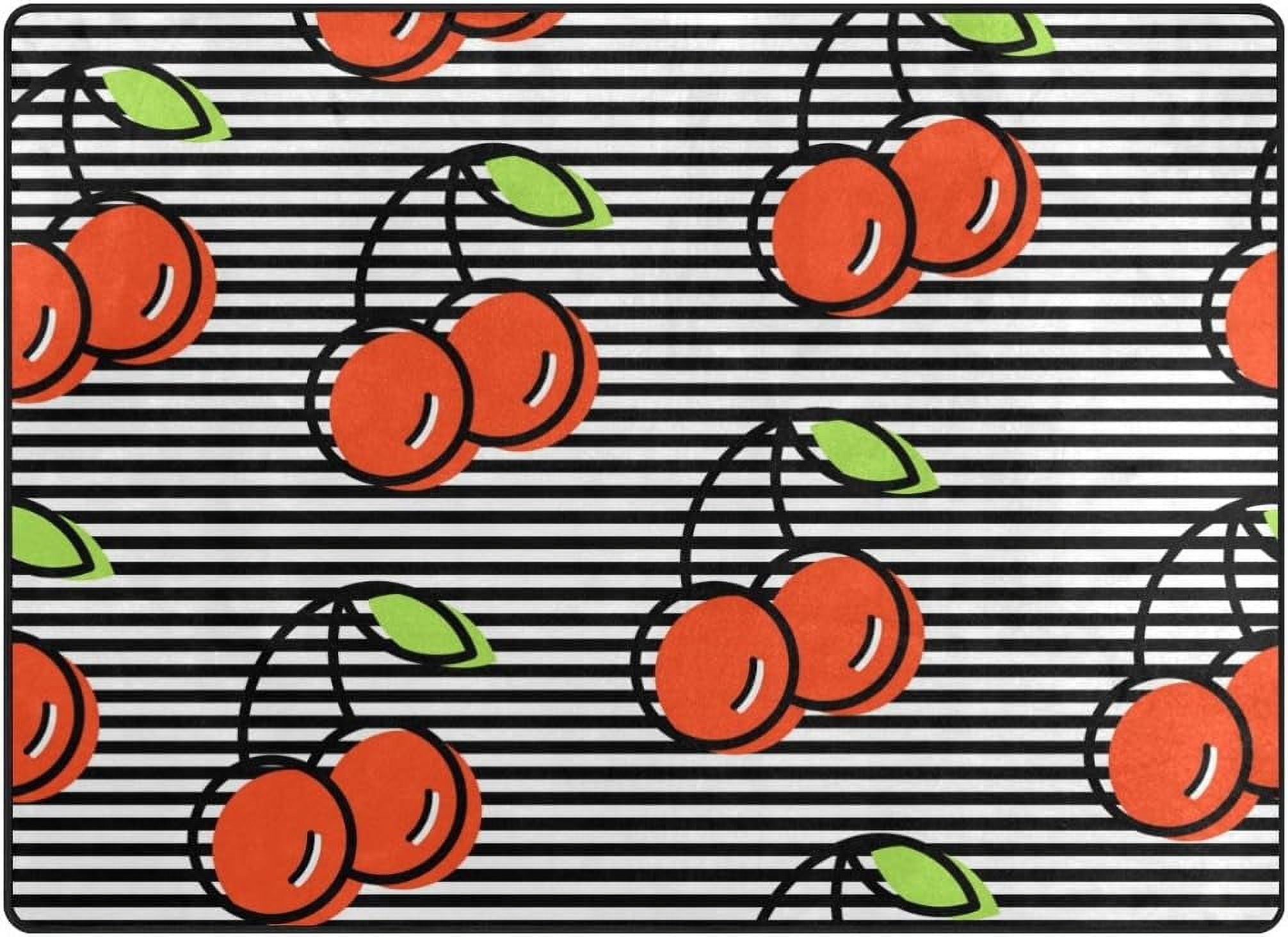 SKYSONIC Beautiful Cherry Area Rug Pad - 80x58 inch - 100% Light Weight ...