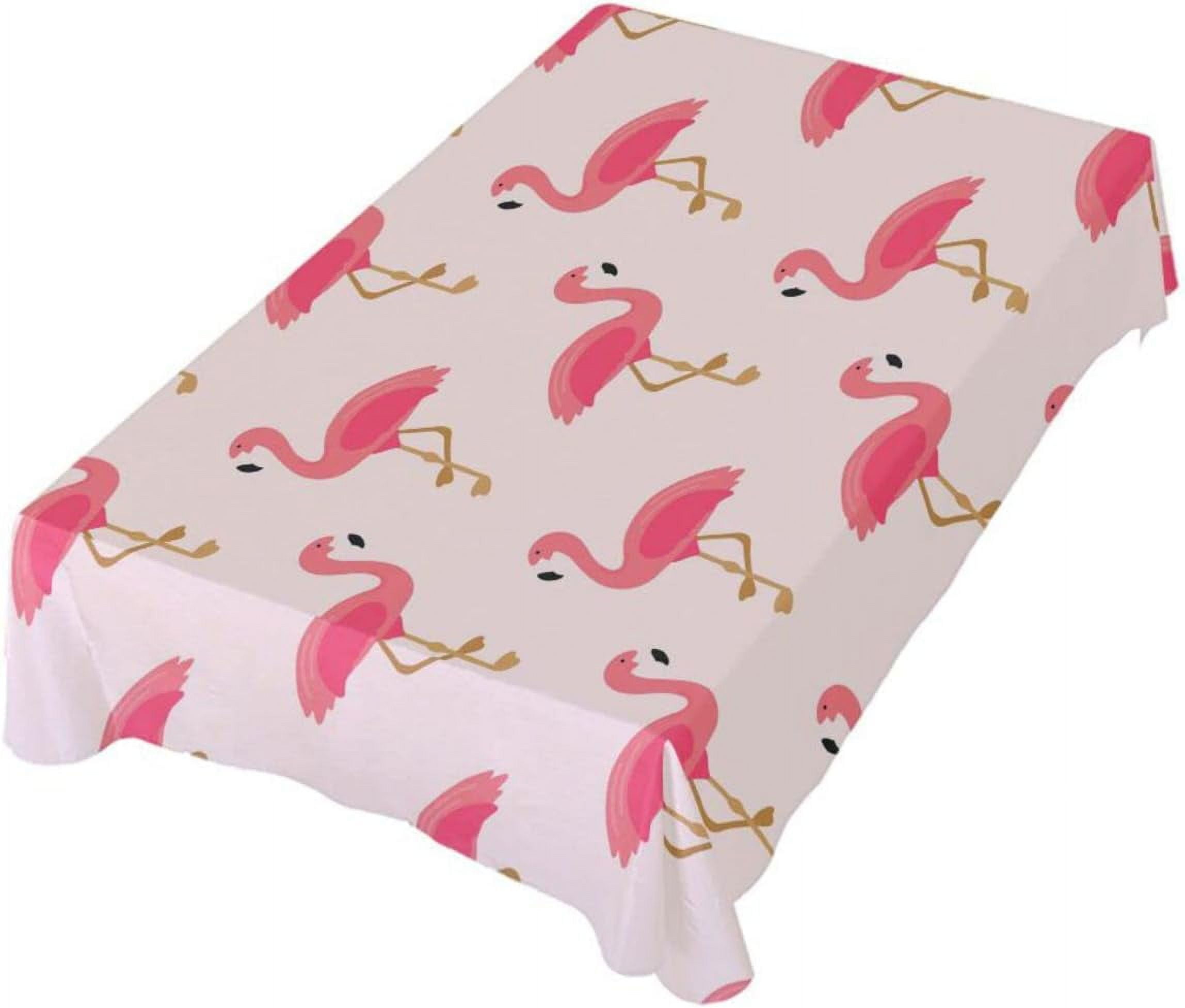 SKYSONIC Beautiful Pink Flamingo Rectangle Tablecloth,Dinner Table ...