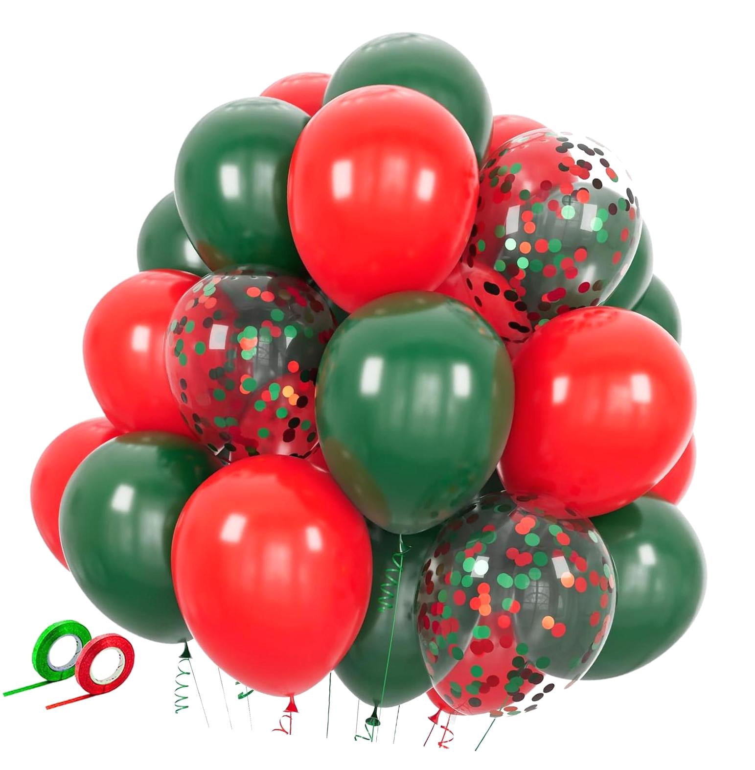 SKYSONIC Black Confetti Balloons 50 Pack, 12 Inch Black and Metallic ...