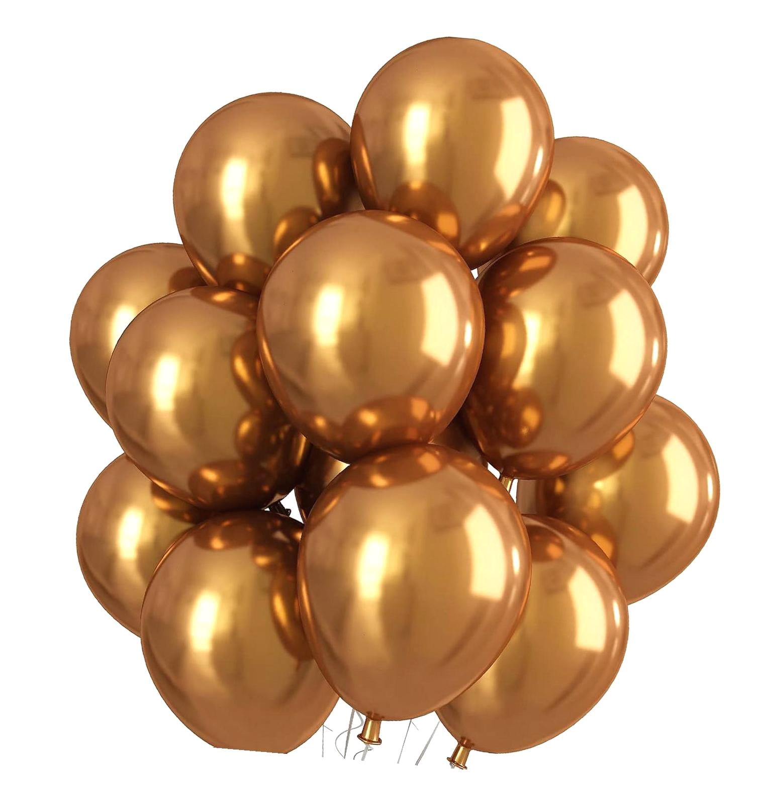 SKYSONIC Blue Balloons, 50 Count 10 Inch Dual-Layered Metallic Blue ...