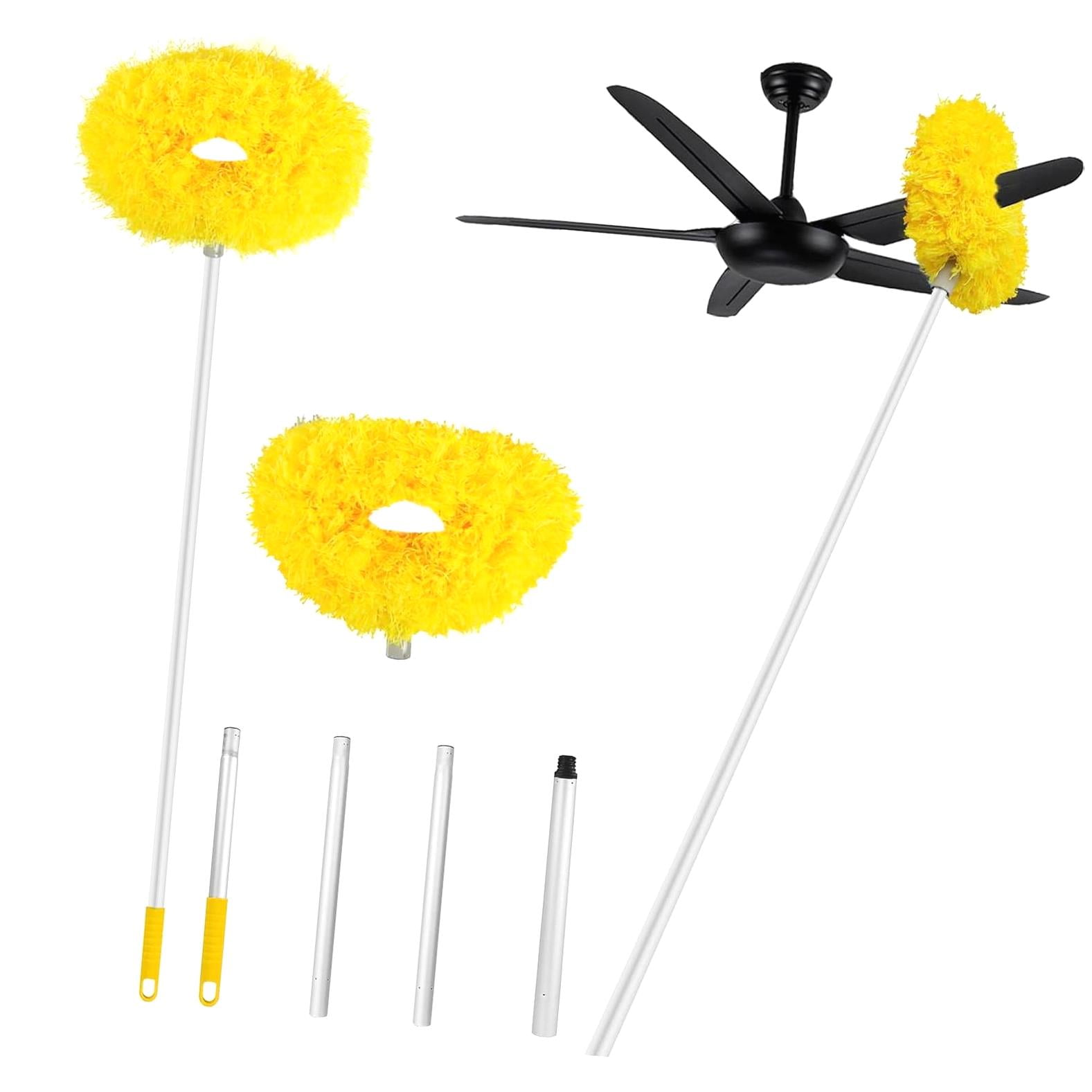 SKYSONIC Blue Ceiling Fan Duster - Extendable Fan Cleaner, Microfiber ...