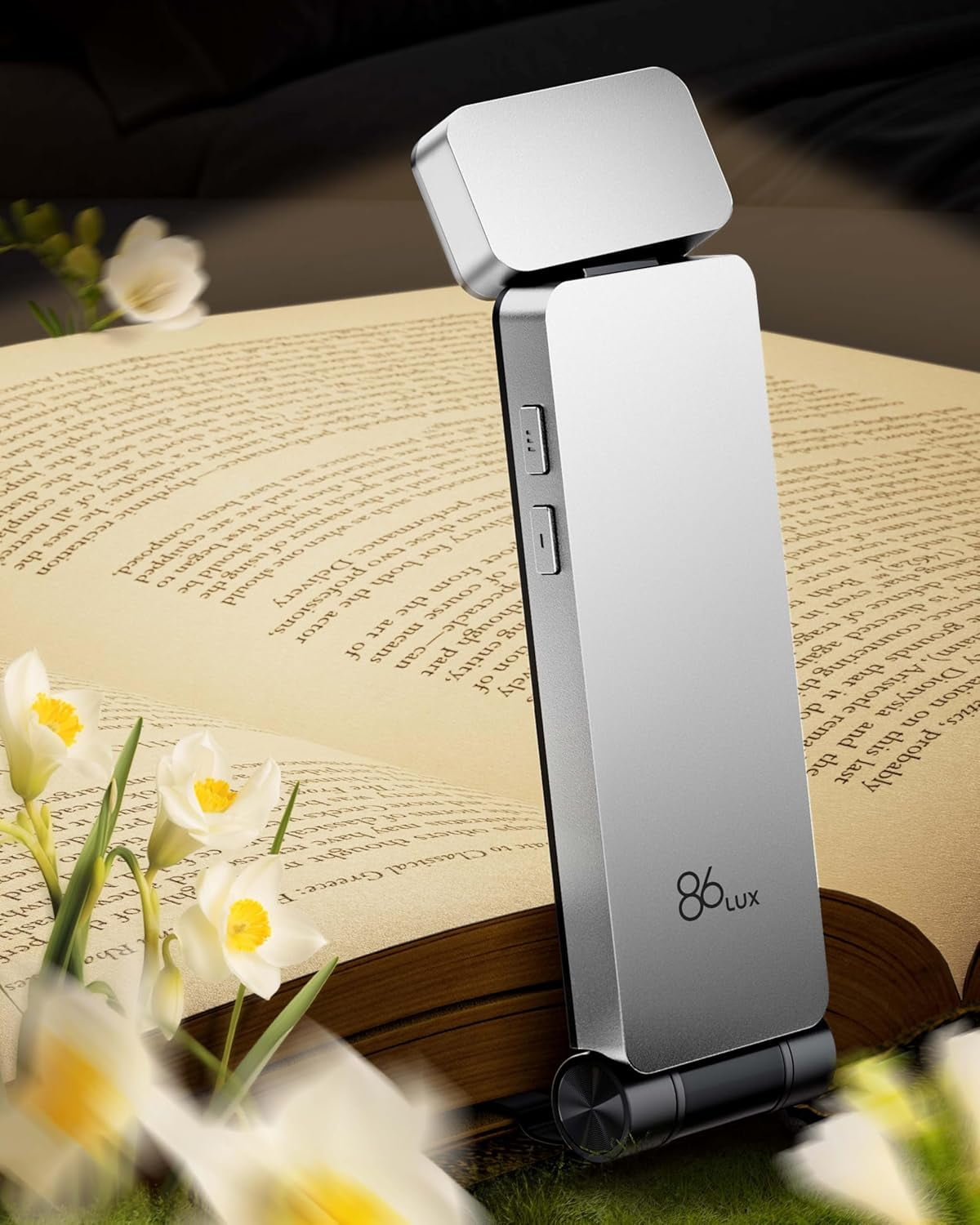 SKYSONIC Book Light, Rechargeable Clip-On LED Reading Light for Bed & Night Use - 3 Color ...