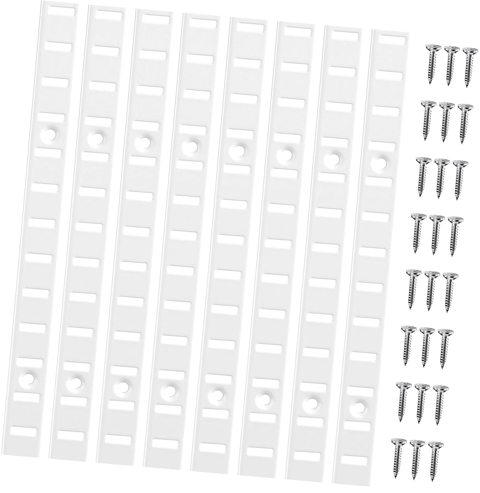 SKYSONIC Brackets: 8 Pieces 36 Inch White Metal Pilaster Strip Wall ...