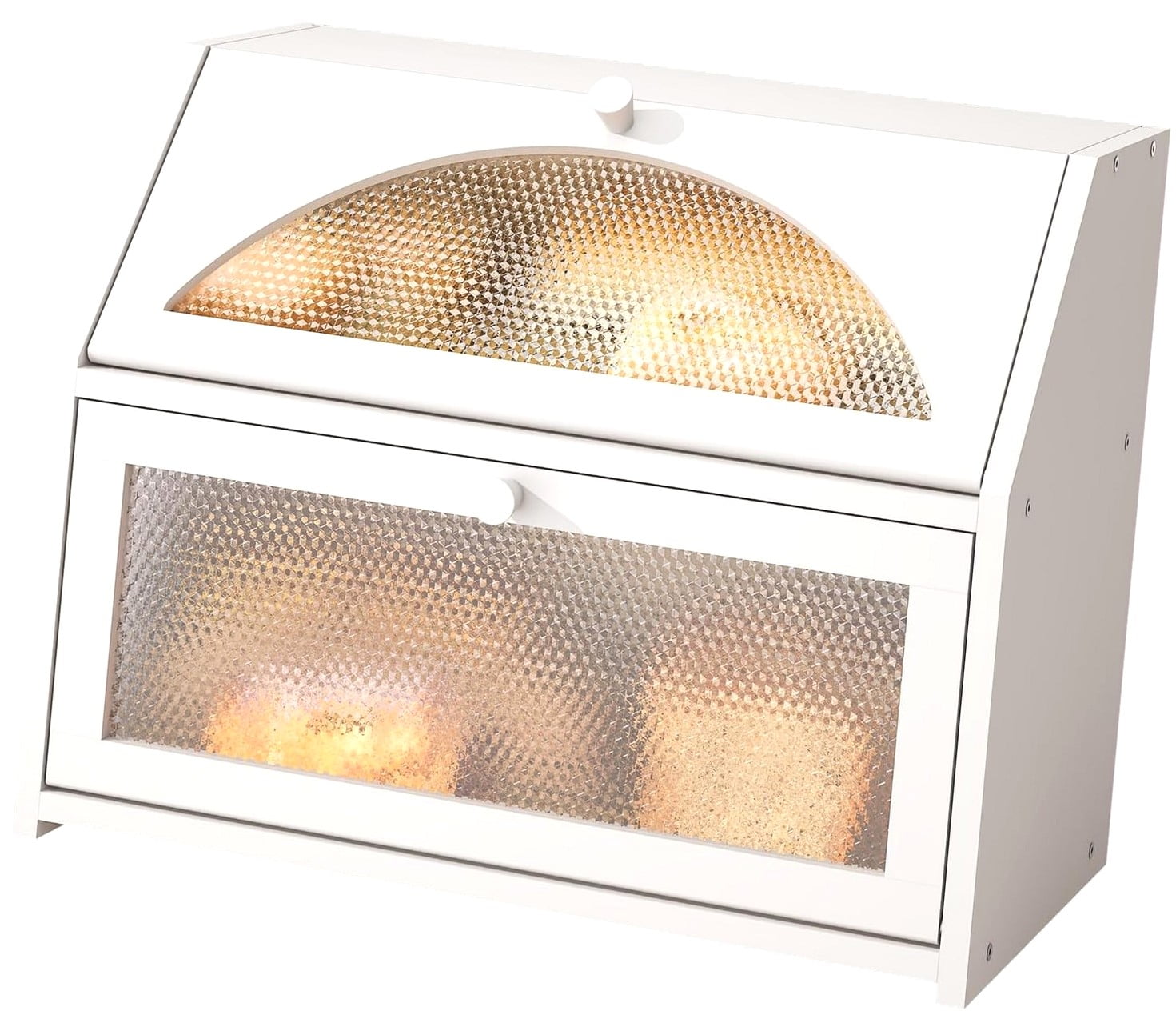 SKYSONIC Bread Box, Wood Bread Box for Kitchen , Double-layer Bread ...