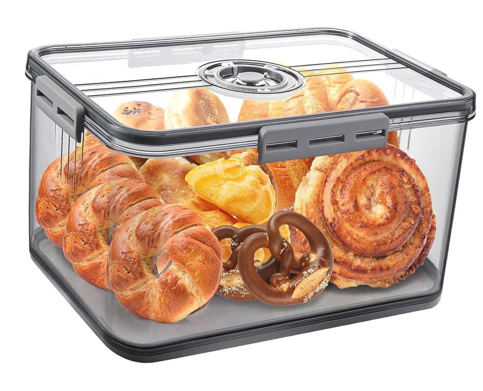 SKYSONIC Bread Box for Homemade Bread Boxes for Kitchen Airtight, Time ...