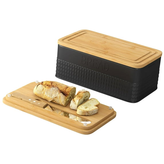SKYSONIC Bread Box for Kitchen Countertop, Large Bread Storage ...