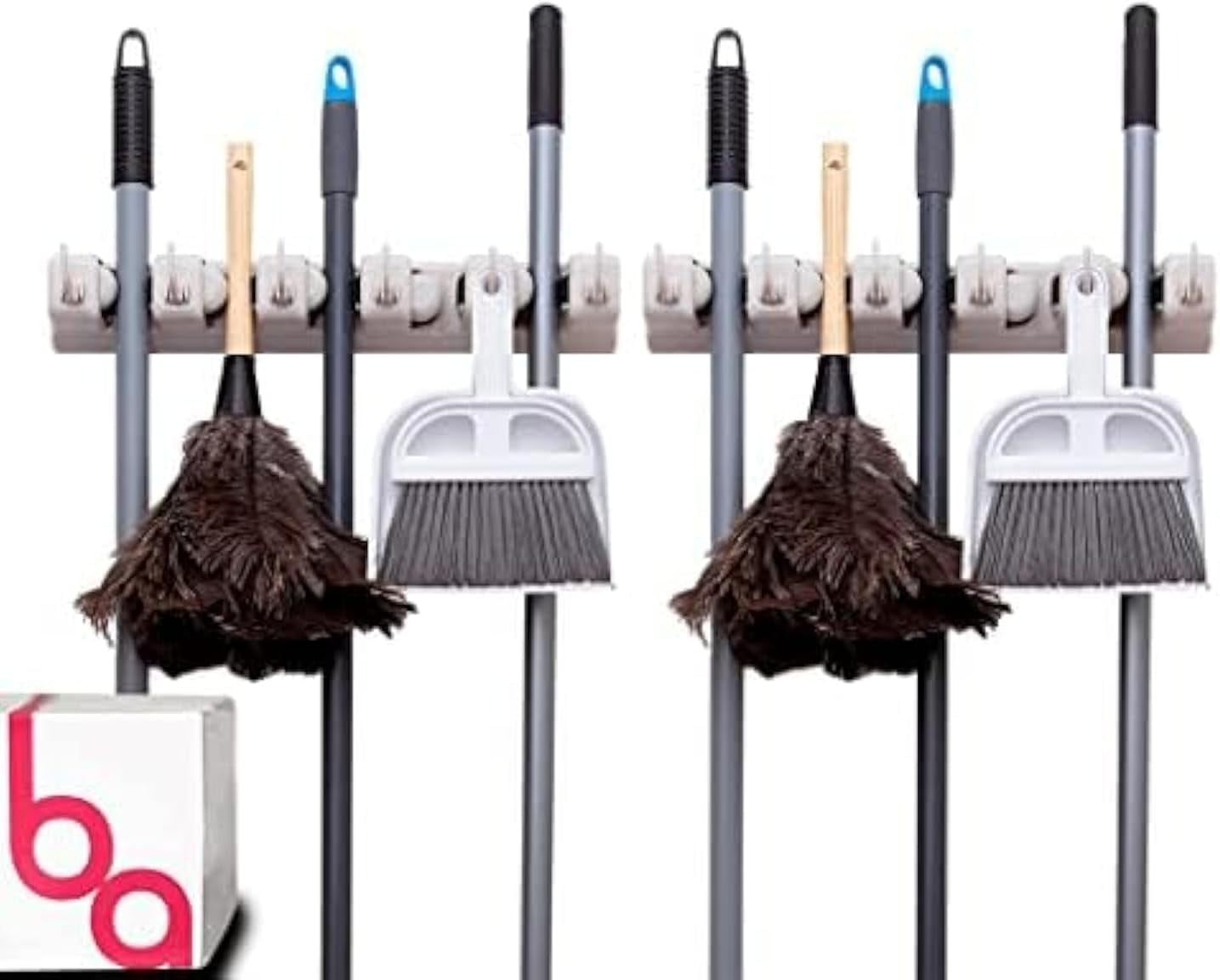 SKYSONIC Broom Holder & Wall Mount Garden Tool Organizer- Kitchen ...