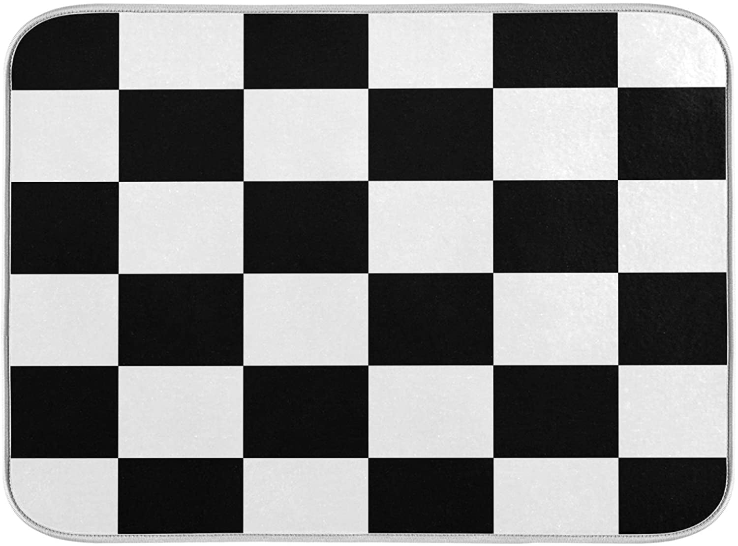 SKYSONIC Buffalo Plaid Checker Dish Drying Mats for Kitchen 18x24 inch ...