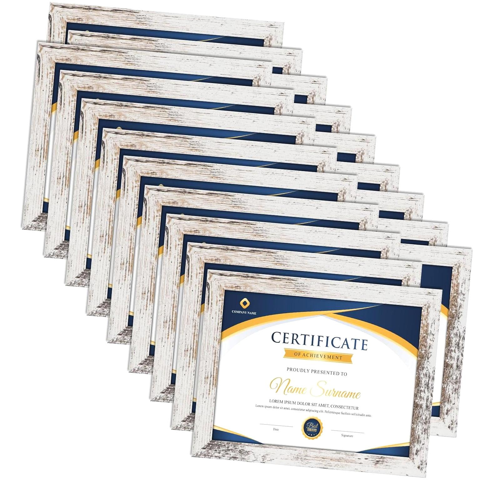 SKYSONIC Bulk Document 8.5x11 Certificate Picture Frame Set of 18 ...