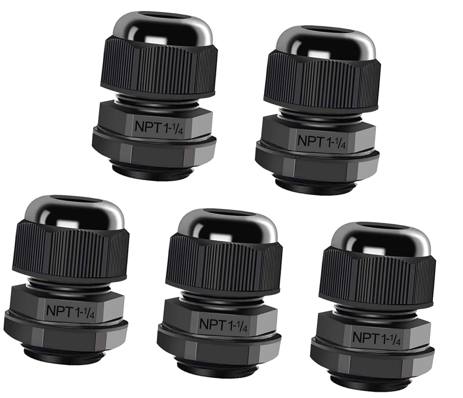SKYSONIC Cable Gland NPT 1-1/4" 5 Pieces IP68 Nylon Cable Connectors ...