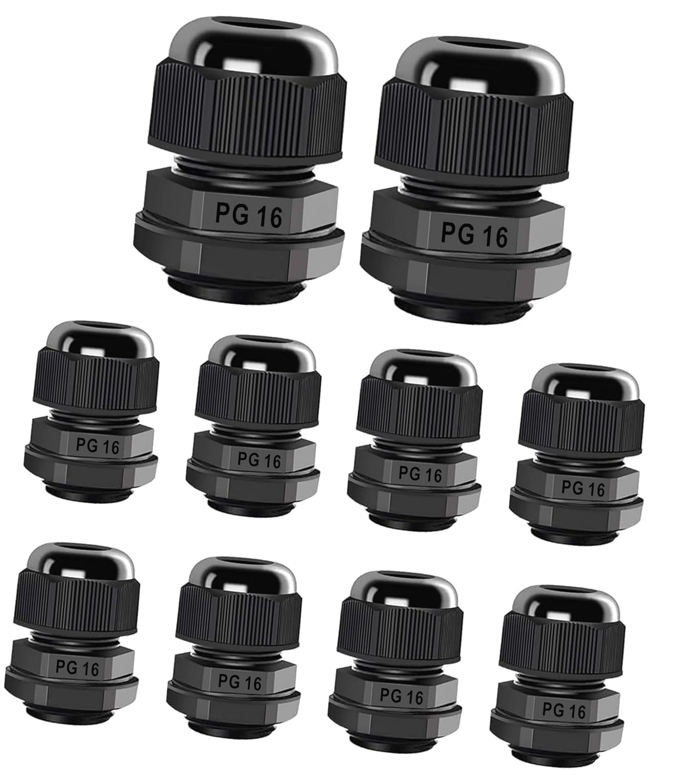 SKYSONIC Cable Gland PG16 10 Pieces IP68 Nylon Cable Connectors with ...