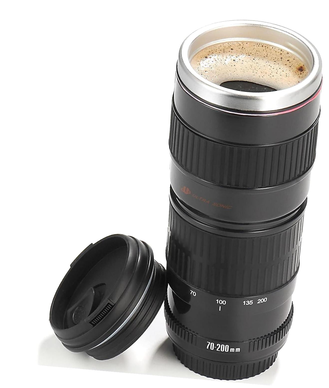SKYSONIC Camera Lens Coffee Mug featuring a Slider Lid - for ...