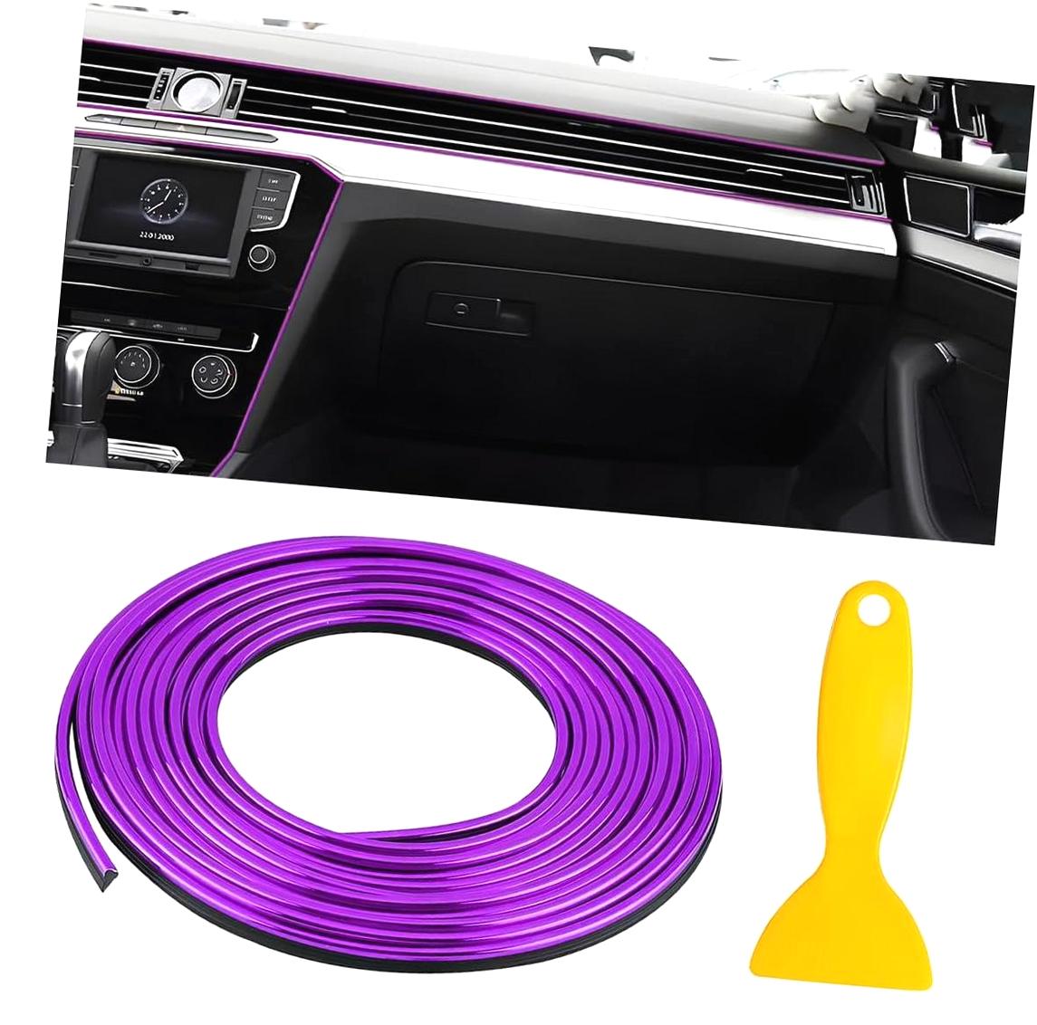 SKYSONIC Car Interior Trim Strips, 9.8ft Electroplating Insert Molding ...