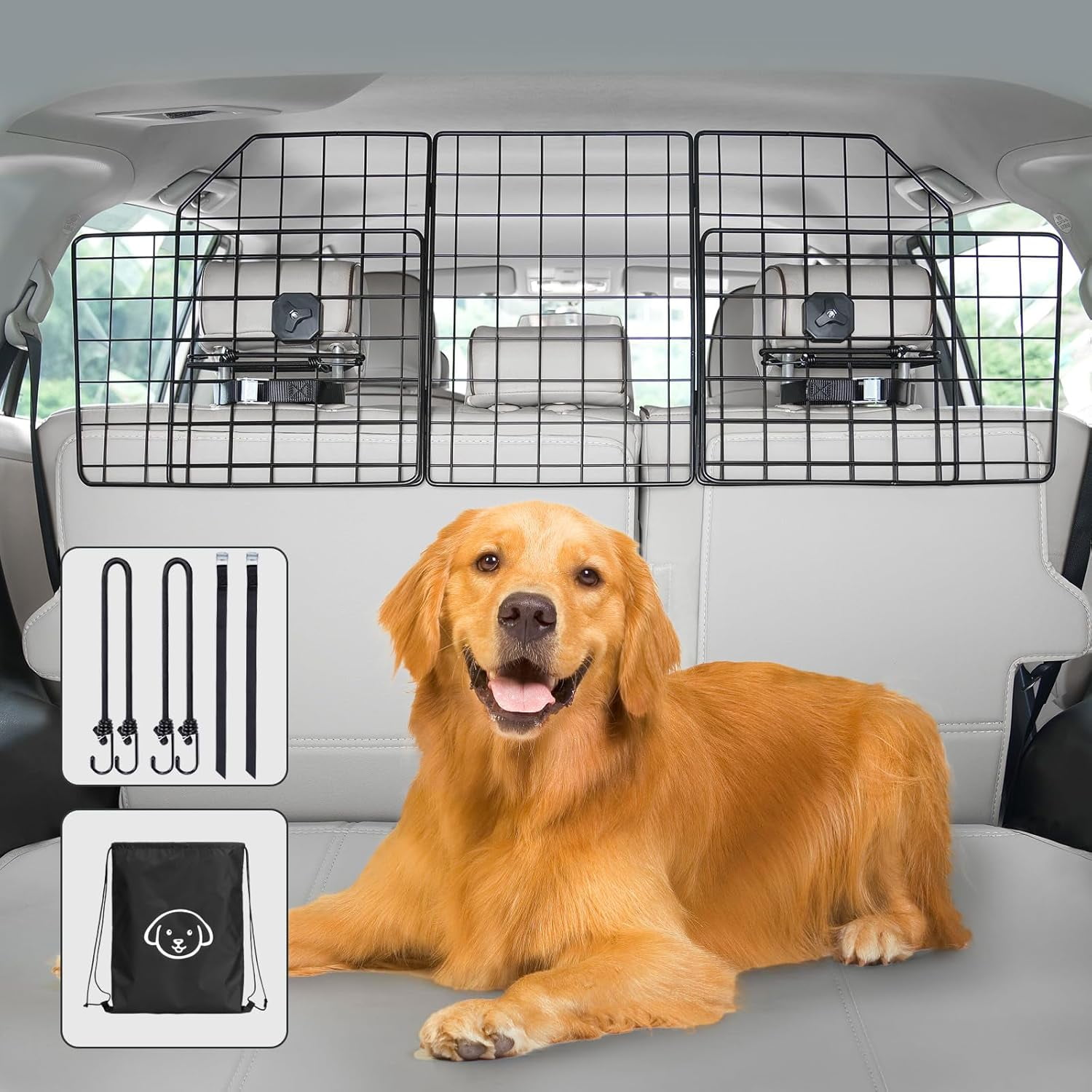 SKYSONIC Car SUV Dog Barrier, Vehicles Pet Divider for Trunk Cargo Area ...