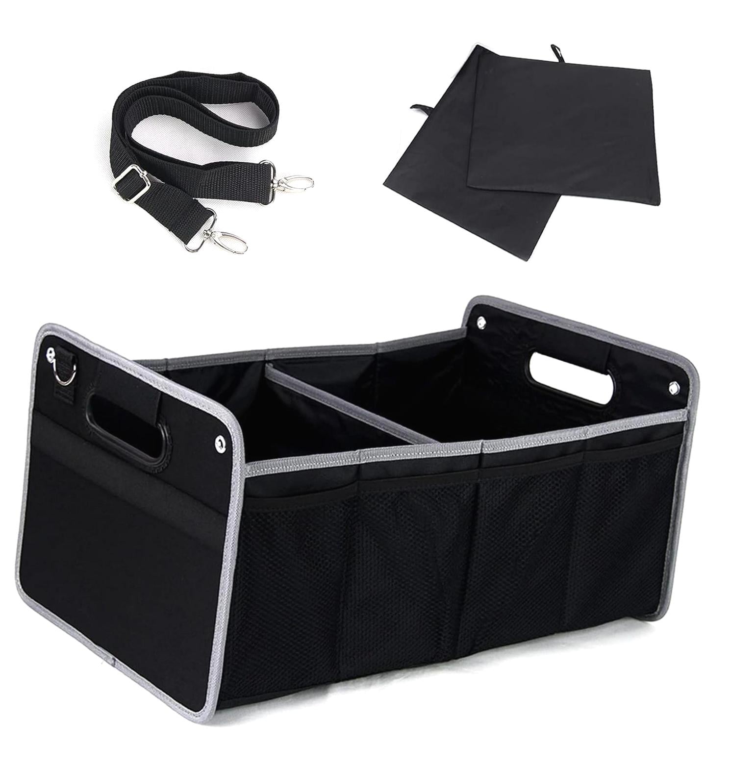SKYSONIC Car Storage Organizer, Foldable Multi-Compartment Vehicle ...