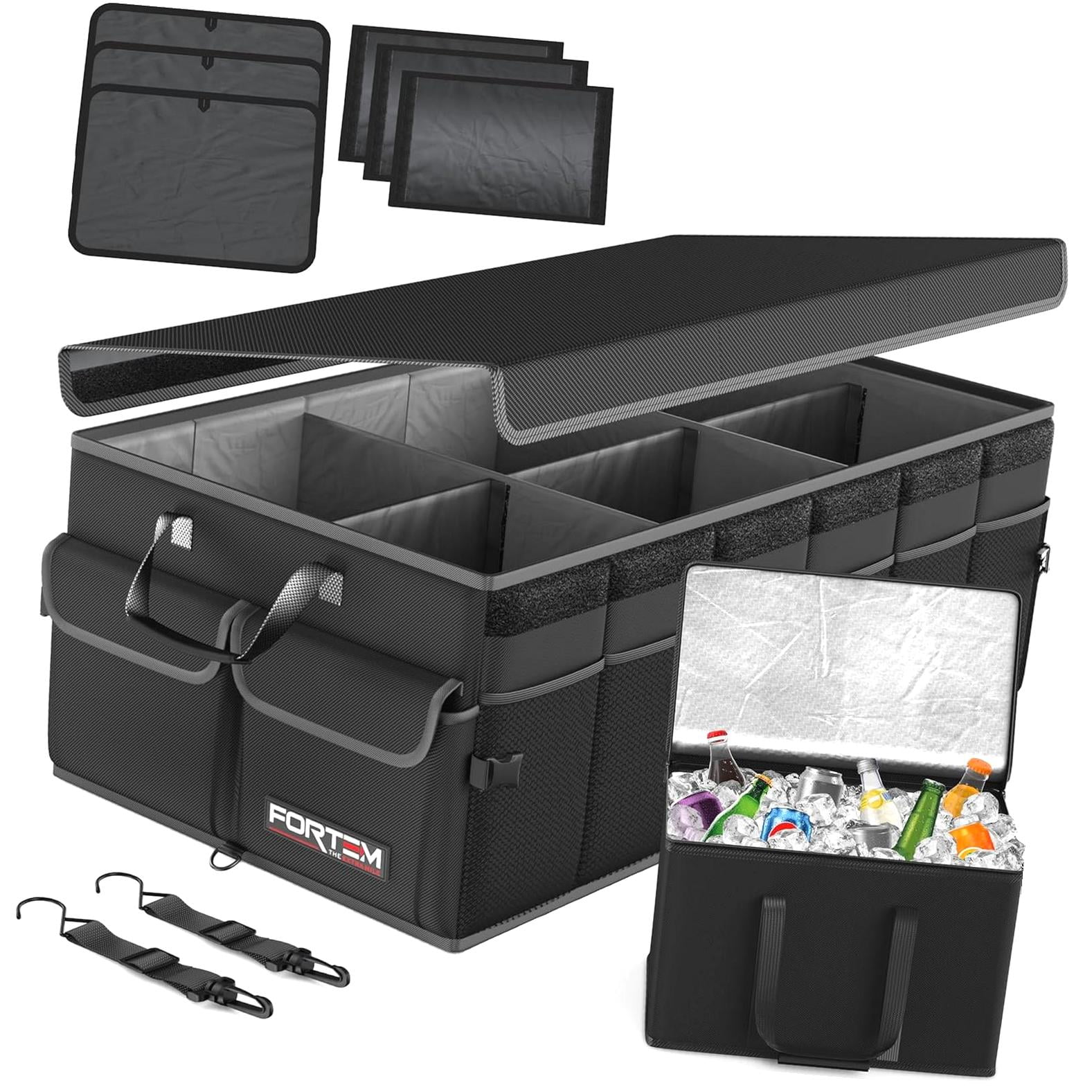 SKYSONIC Car Trunk Organizer Including Cooler, Foldable Multi-Section ...