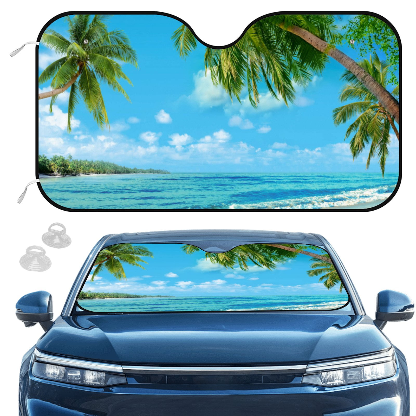 SKYSONIC Car Windshield Sunshade,Thicken Bubble Block Heat and Sun UV ...
