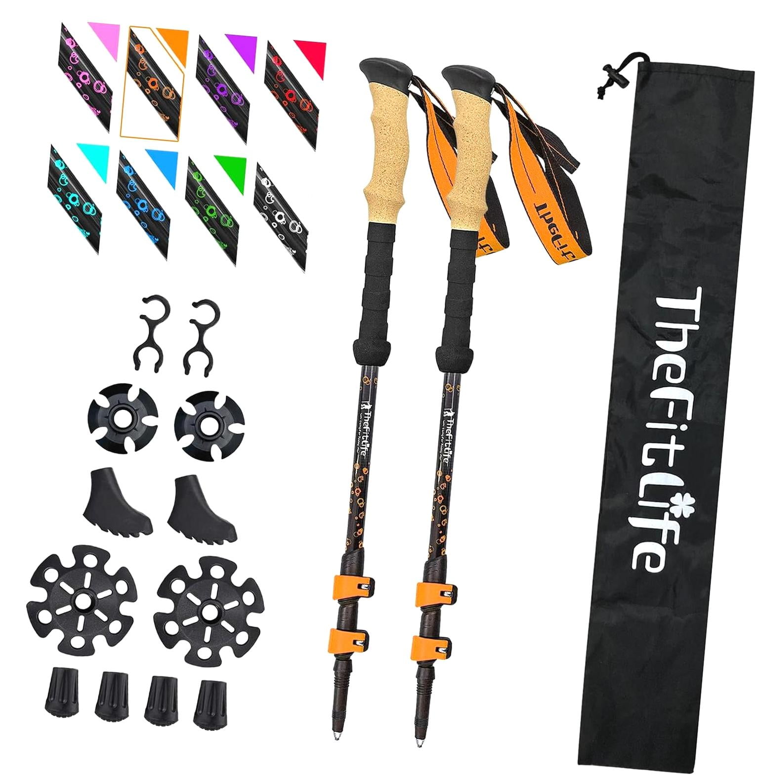 SKYSONIC Carbon Fiber – Foldable and Extendable Walking Sticks with ...