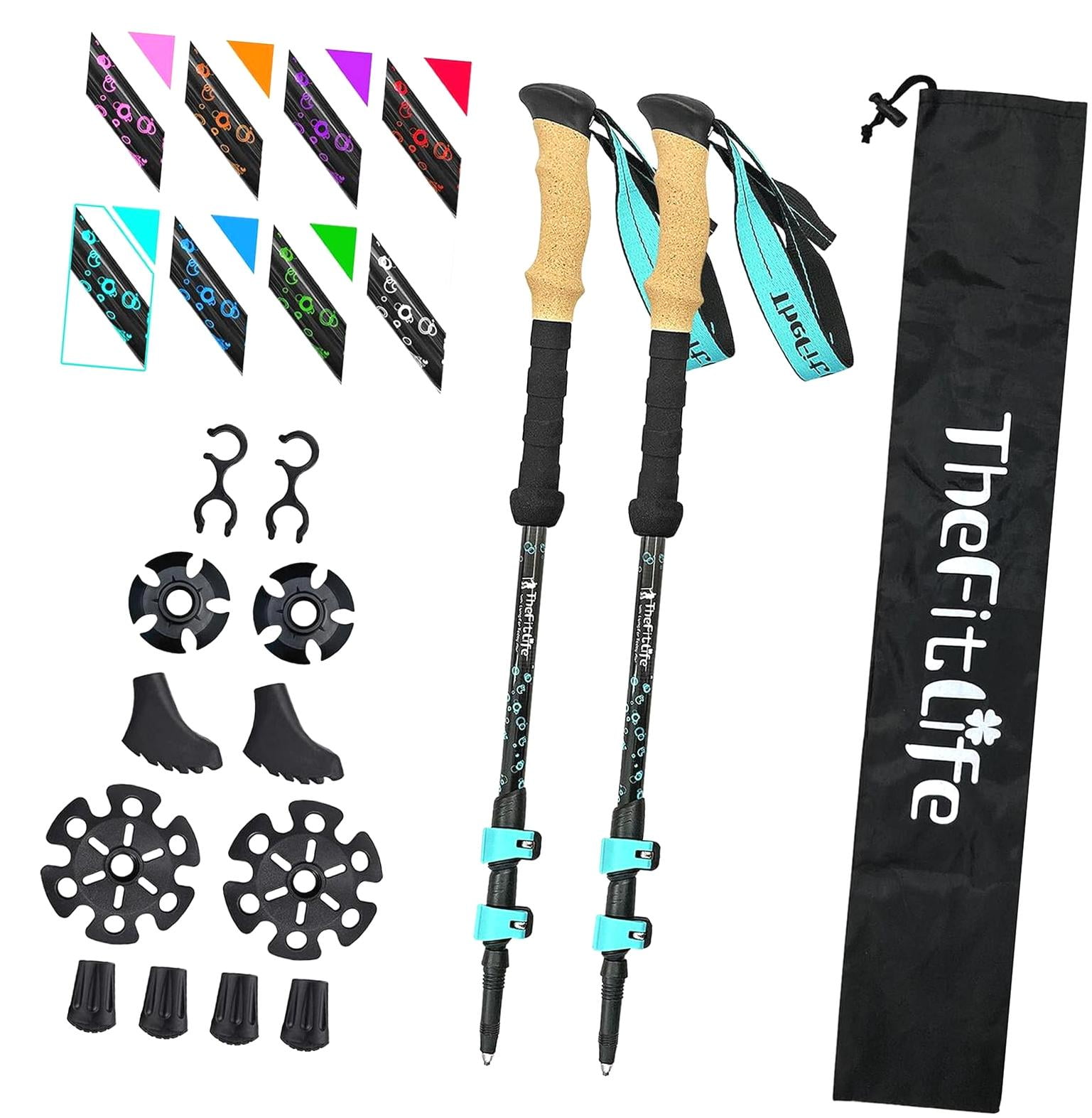 SKYSONIC Carbon Fiber – Foldable and Extendable Walking Sticks with ...